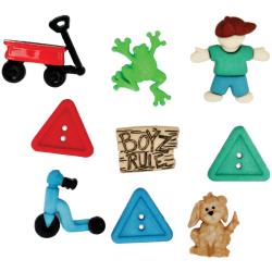 Jesse James - Dress it Up Buttons - Boyz Rule — Scrap-a-Doodles