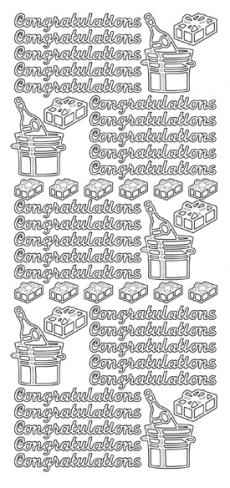 JEJE Peel-Off Stickers - Congratulations - Gold — Scrap-a-Doodles