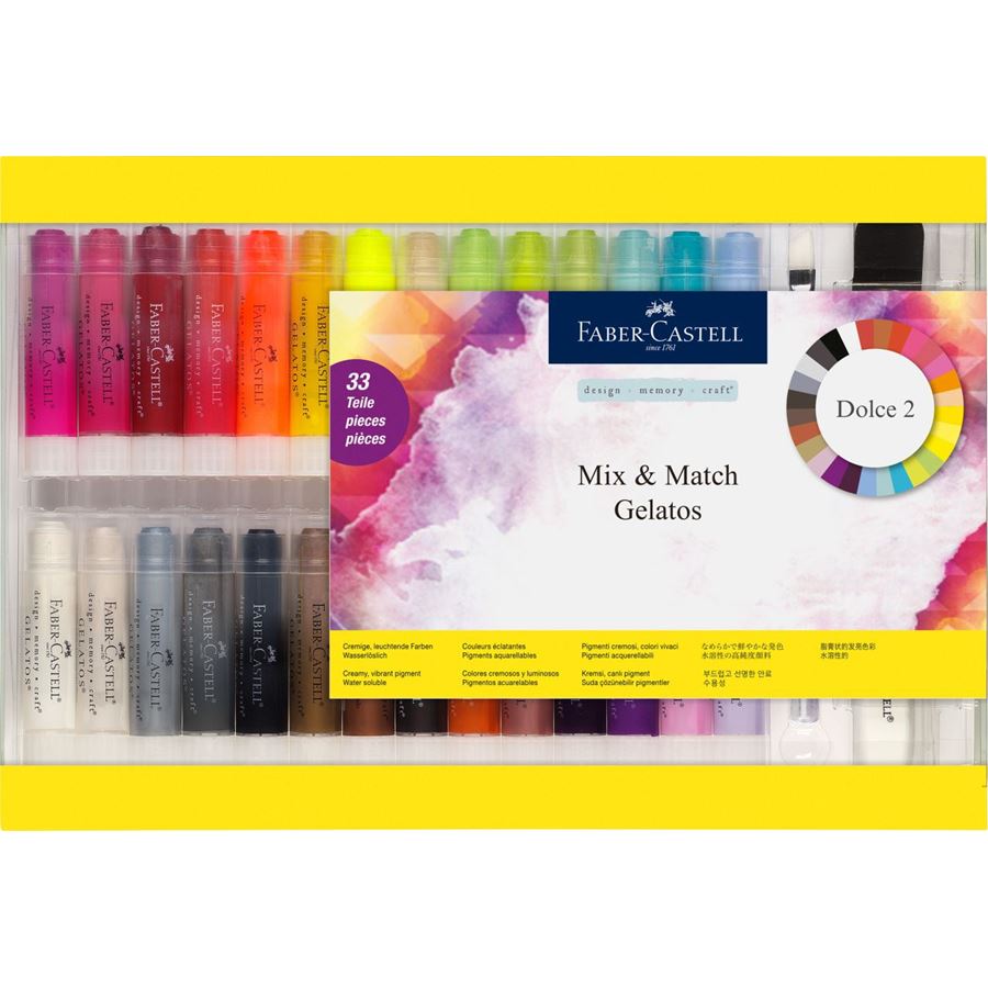Faber-Castell - Watersoluble Crayons Gelatos - Gift Set - 33pieces ...