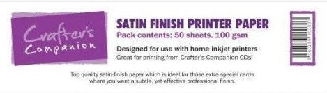 Crafter's Companion - Satin Finish Printer Paper (Inkjet Printers ...
