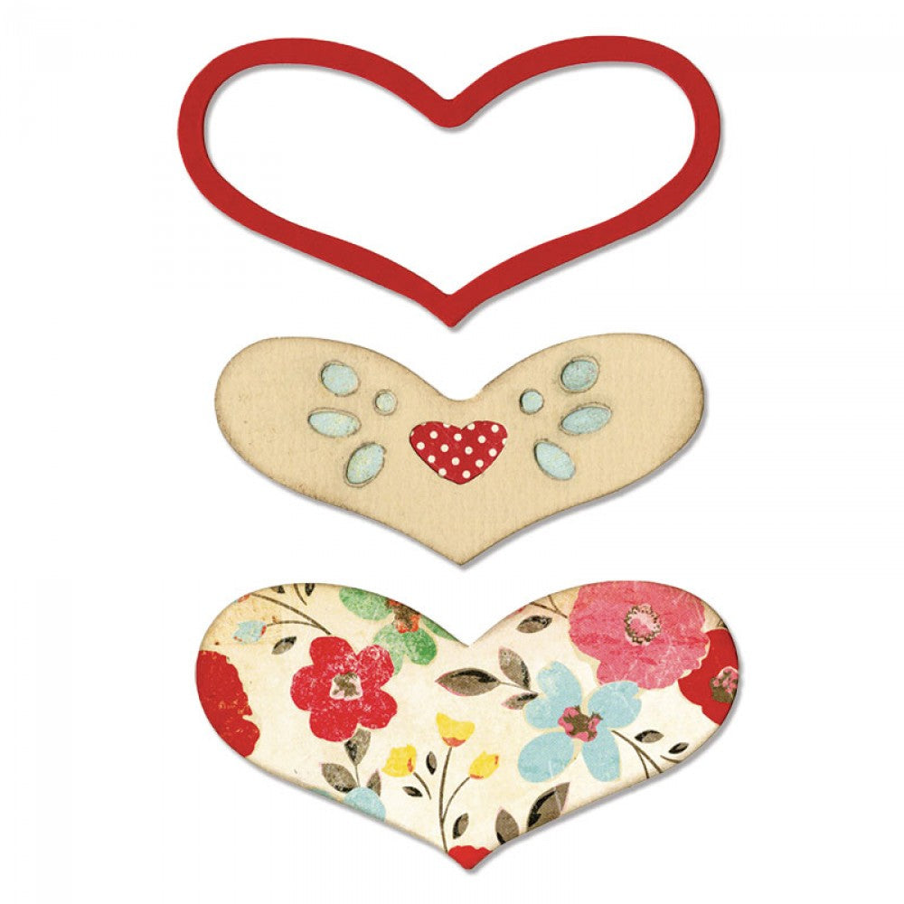 Sizzix - Bigz Die - Hearts, True Affections — Scrap-a-Doodles