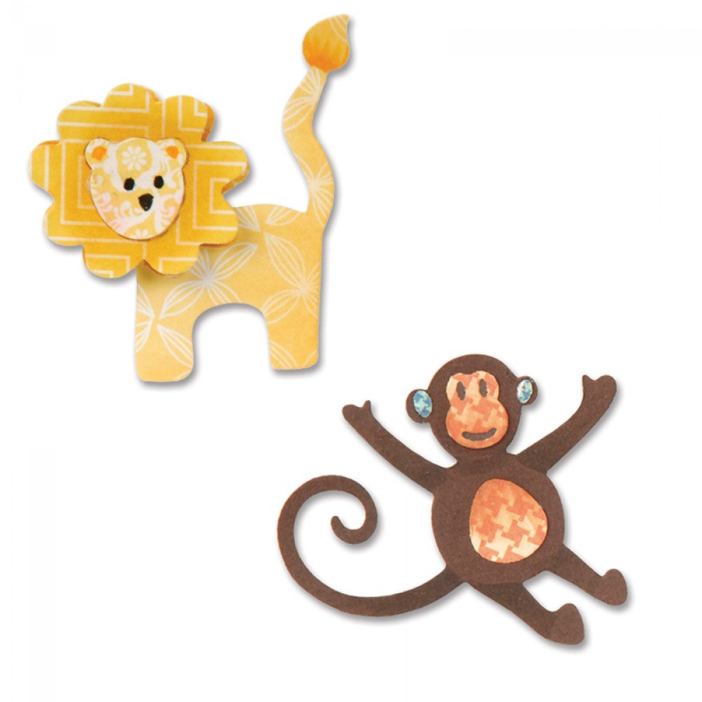 Sizzix - Thinlits Die Set 8PK - Lion & Monkey — Scrap-a-Doodles