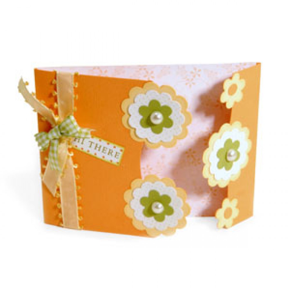 Sizzix - Bigz XL Die - Card, A2 Gate Fold w/Flower Silhouette — Scrap-a ...