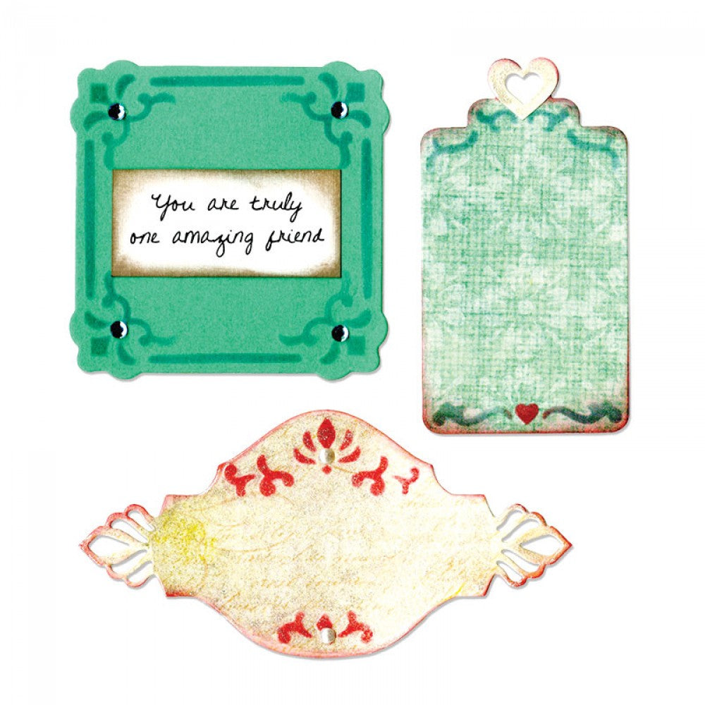 Sizzix - Thinlits Die Set 3PK - Ornate Labels — Scrap-a-Doodles