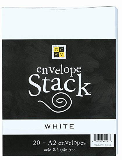 DCWV - Envelope Stack - White — Scrap-a-Doodles