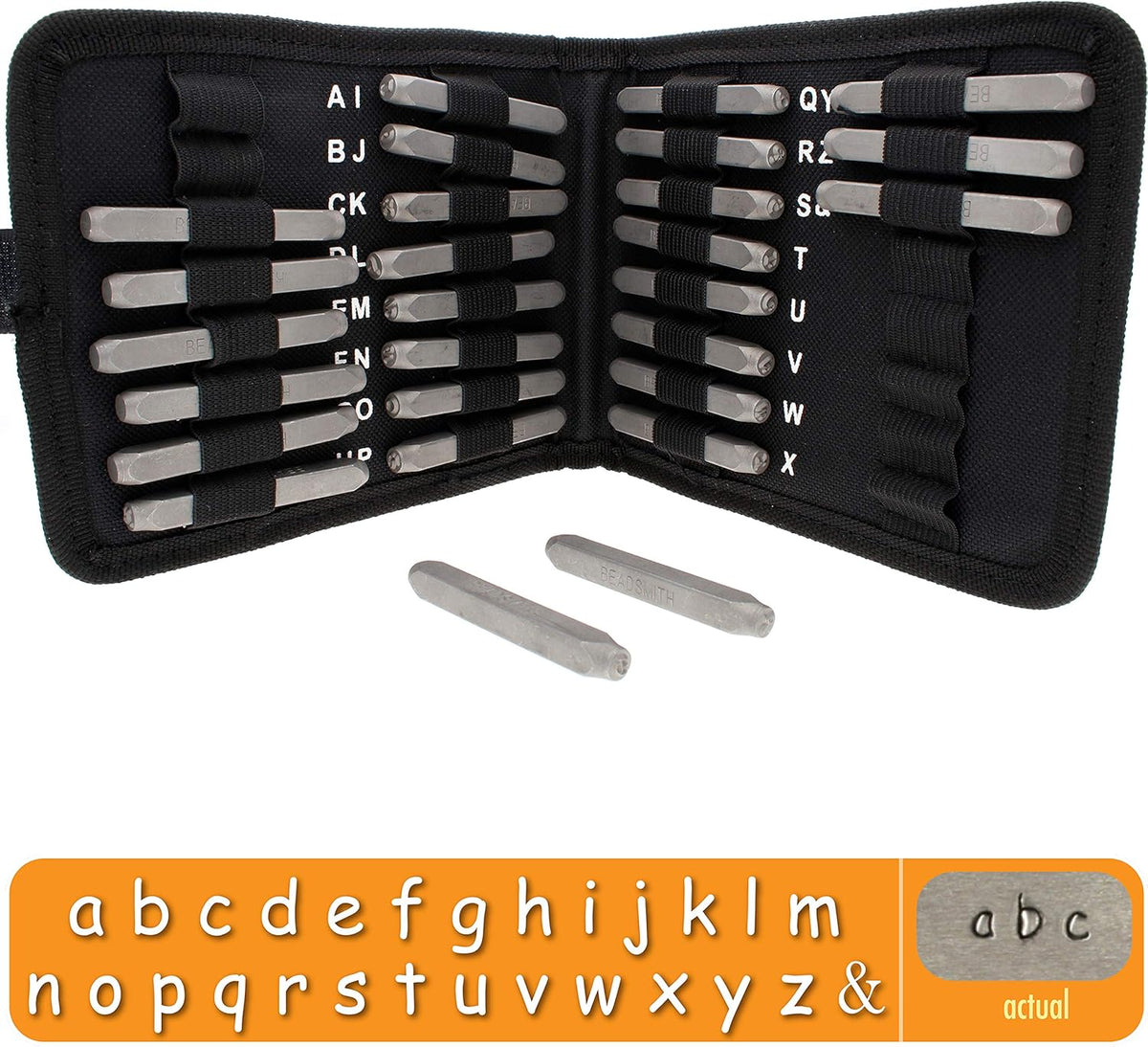 Beadsmith - Alphabet Punch Set W/Case 27/Pc - 3mm, Lowercase, Comic ...