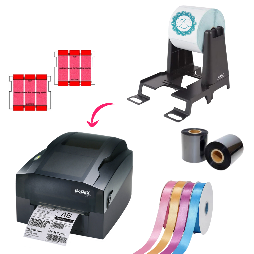 Godex G500 - Thermal Printer - Ribbon & Label Printer - Super Bundle w ...