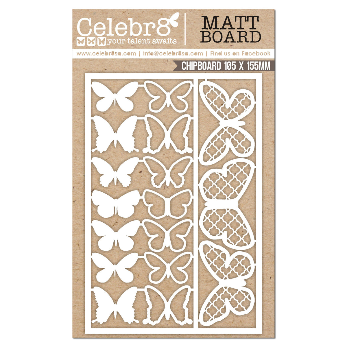 Celebr8 - Matt Board Equi - Butterfly Set — Scrap-a-Doodles