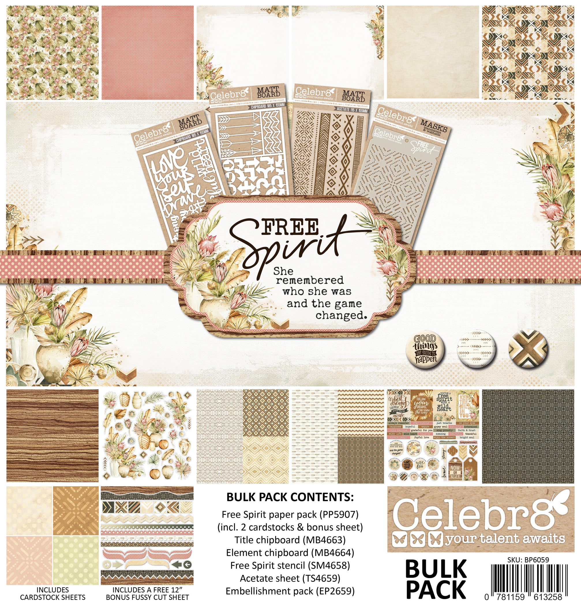 Celebr8 - Bulk Paper Pack - Free Spirit — Scrap-a-Doodles