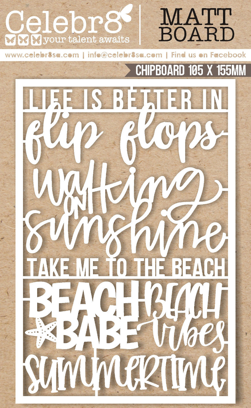 Celebr8 - Sunkissed - Matt Board Equi - Mini Words — Scrap-a-Doodles