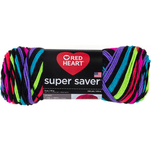 Red Heart Super Saver Yarn-Neon Stripes — Scrap-a-Doodles