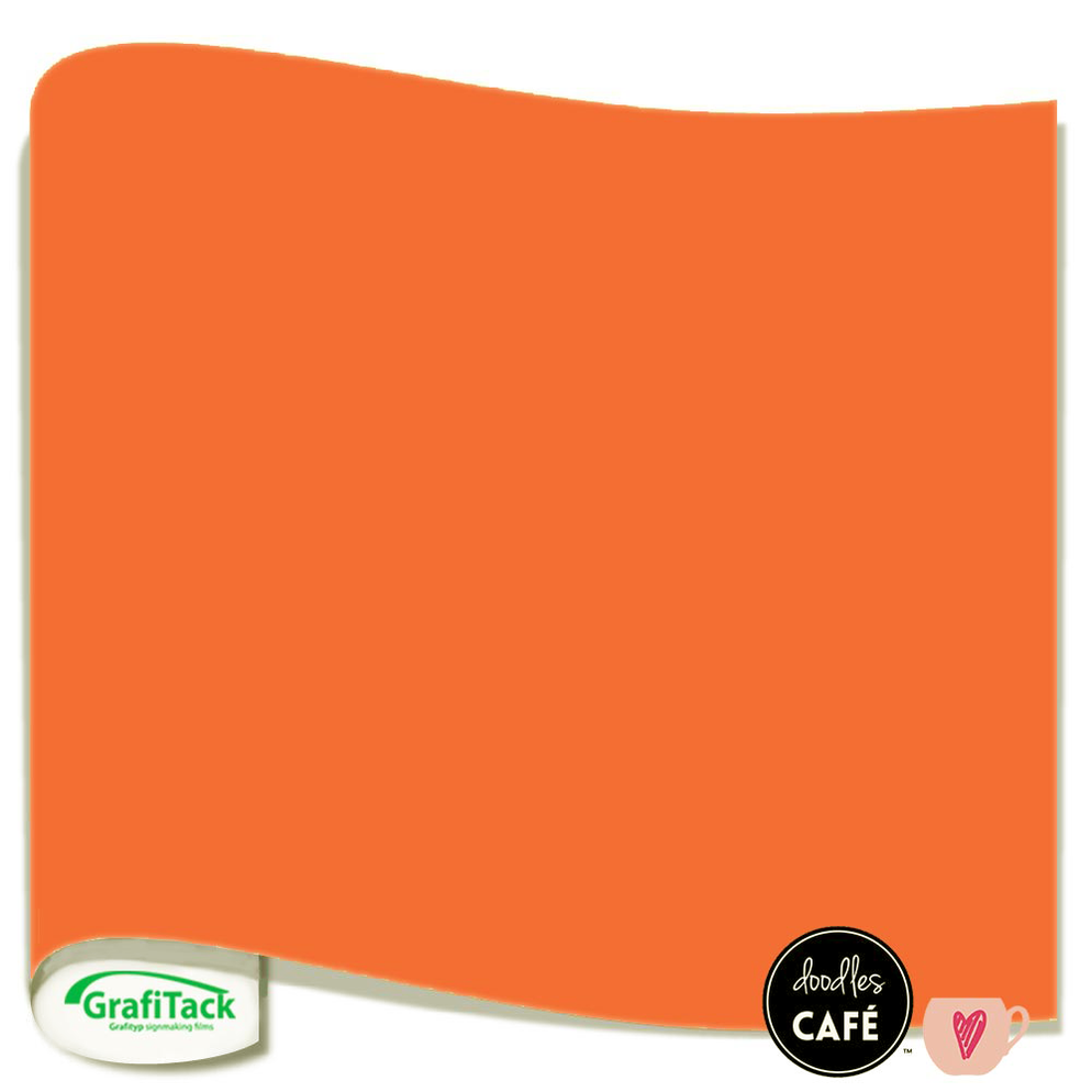 Grafitack - Vinyl Sheet Glossy - Orange (30cm x 0.5M) — Scrap-a-Doodles