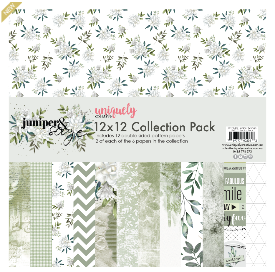 Uniquely Creative - 12" x 12" Paper Pack - Juniper and Sage — Scrap-a ...